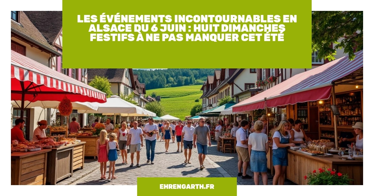 Huit Dimanches Festifs En Alsace : Ne Manquez Pas L'été Des événements ...