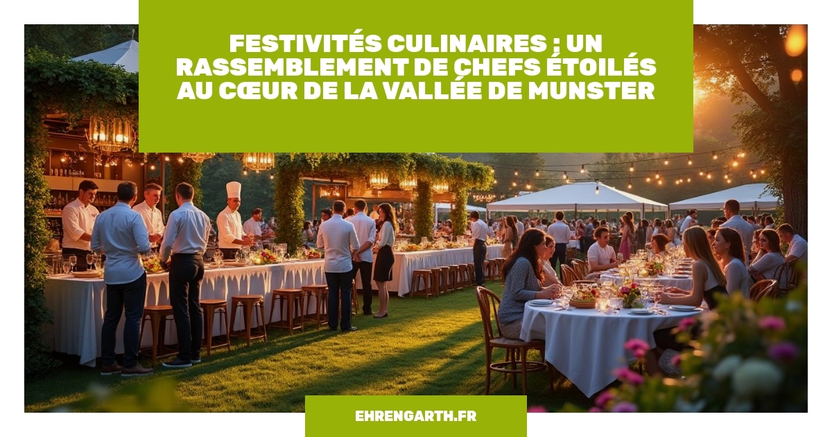 Chefs étoilés En Fête : Saveurs Et Rencontres Dans La Vallée De Munster 🌄🥂🍴